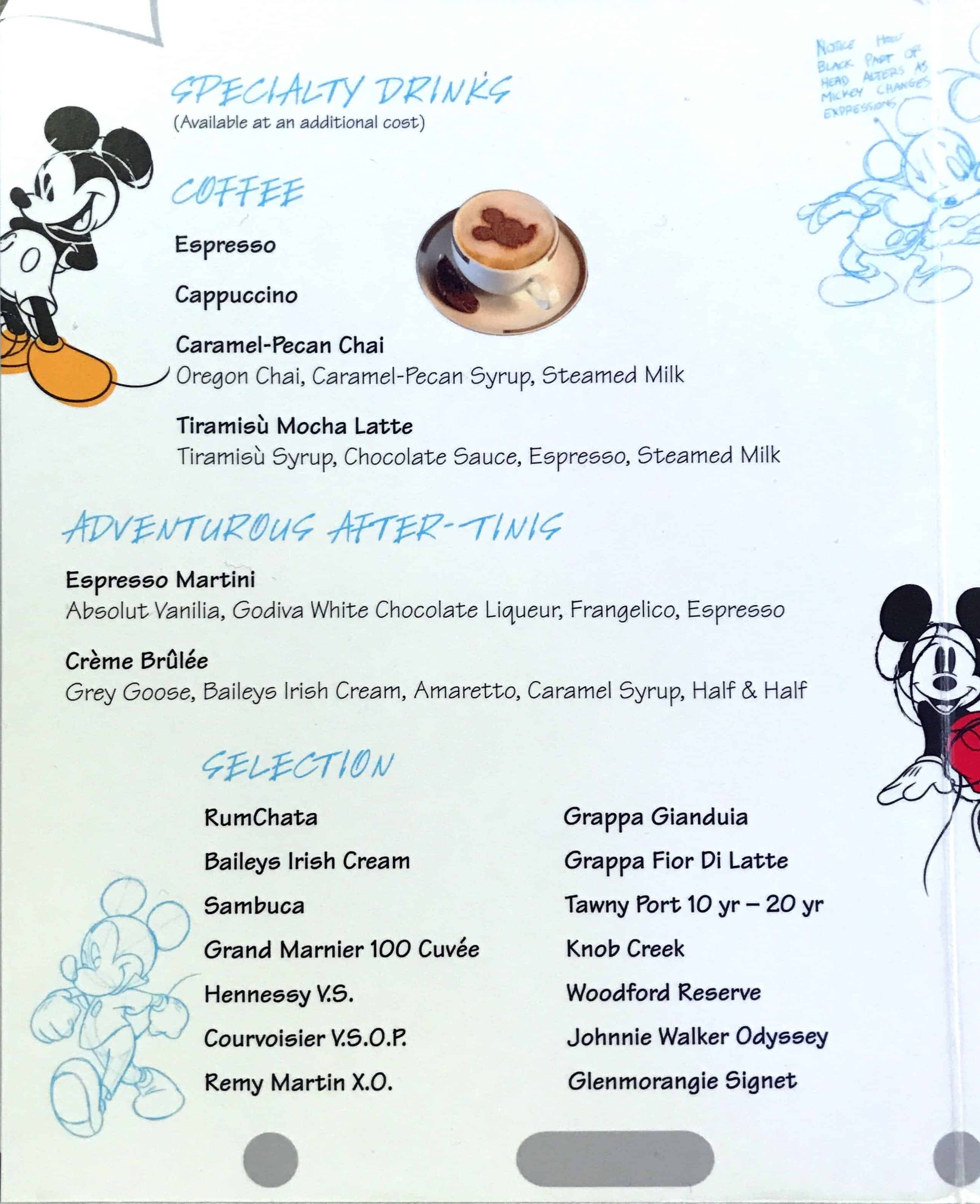 Disney Wonder 2023 – Animator’s Palate Menu – Back to the Mouse